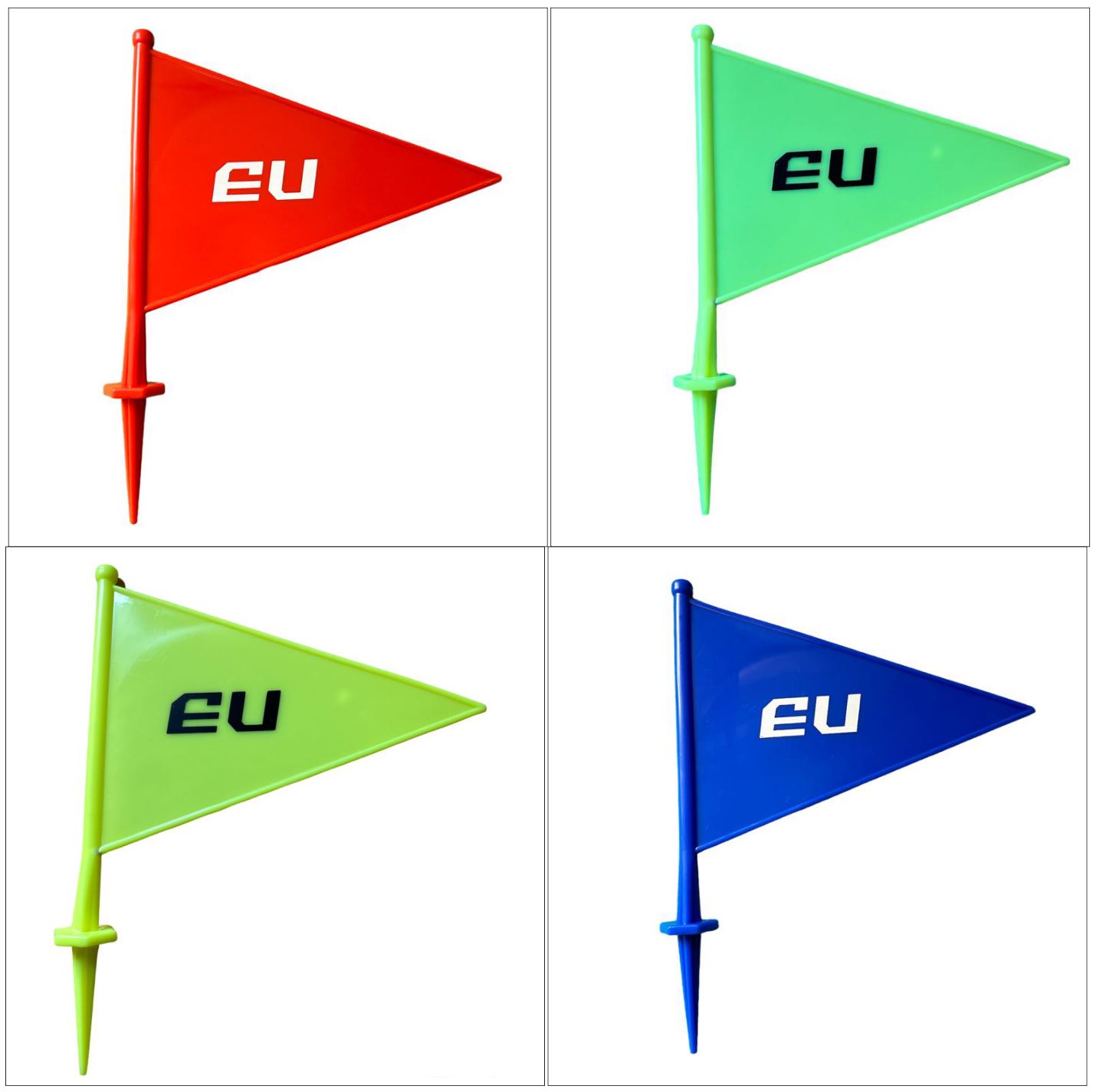 Boundary Flags - Red+Green+Neon Yellow+Blue Set Of 4
