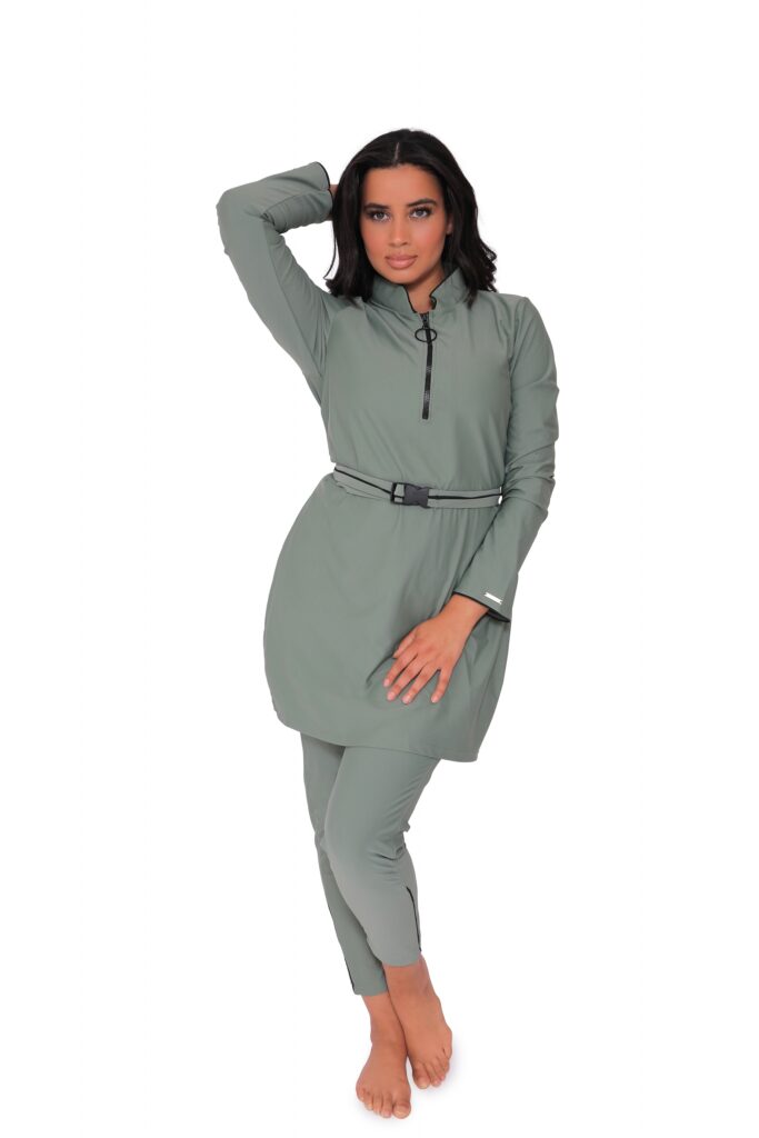 Burkini Ivory, Burqini Swimsuit, Islamic Swimwear, Including Turban